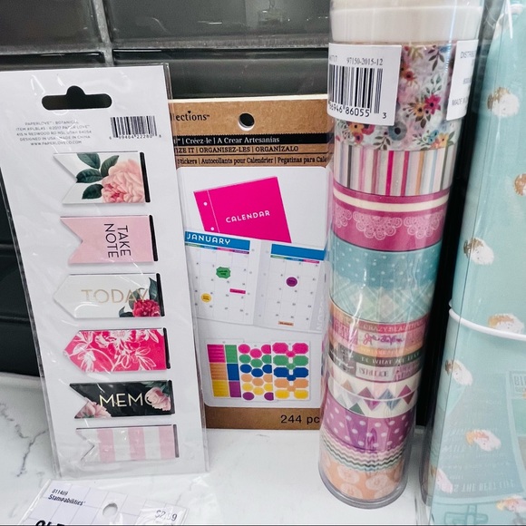 Office | Agenda 52 Travelere Notebook Planner Mint Washi Stickers ...